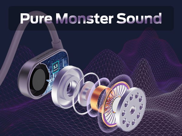 Monster Aria Air Conduction Headphone – Dark Purple | Aditek Distribution